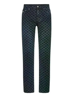 Karl Lagerfeld All-over Monogram Jeans - Blue