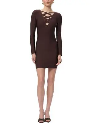 Herve Leger Tabitha Mini Dress - Walnut