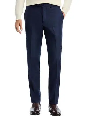 Bloomingdale'S Flannel Flat Front Trousers Exclusive - Navy Melange