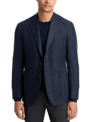 Bloomingdale'S Melange Boucle Regular Fit Sport Coat - Navy