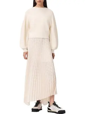 ALLSAINTS Sinead Dress And Sweater - Swan White