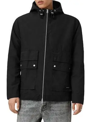 ALLSAINTS Morton Relaxed Fit Hooded Jacket - Black