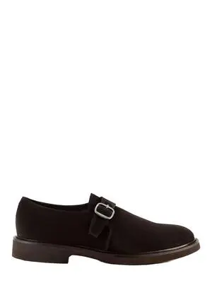 DOUCAL'S Buckle-detail Suede Loafers - Brown
