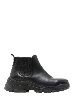 Marc O'polo Chunky Sole Boots With Elastic Panels - Black