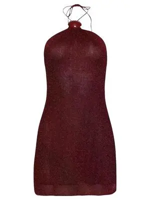 Oseree Lumiere Halterneck Dress - Red