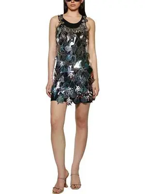 Rabanne Chain-effect Mini Dress - Silver