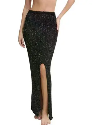 PARAMIDONNA Bruna Sequin-embellished Skirt - Black