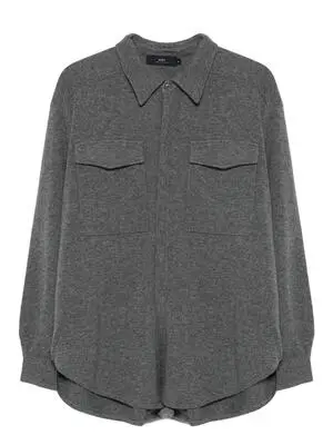 Arch4 Double-pocket Cashmere Shirt Jacket - Grey