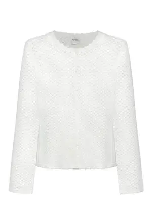 Posse Crochet-detail Buttoned Cardigan - White