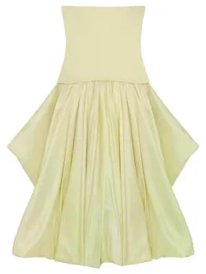 Simkhai Strapless Balloon-skirt Midi Dress - Yellow
