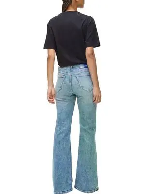 Karl Lagerfeld Button-fly High-rise Jeans - Blue