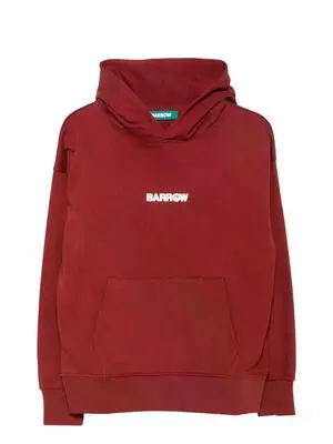 BARROW Hooded Sweatshirt With Teddy Print - Red