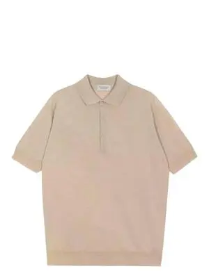 John Smedley Short-sleeved Merino-wool Polo Shirt - Neutrals