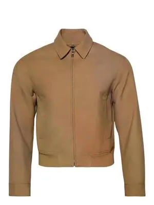 NAHMIAS Zip-front Collared Jacket - Brown