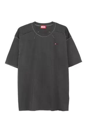 DIESEL® Stitch Cotton T-shirt - Grey