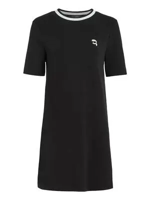 Karl Lagerfeld Ikon-patch T-shirt Dress - Black