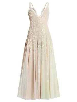 NEEDLE & THREAD Sequin-Embellished Tulle Dress