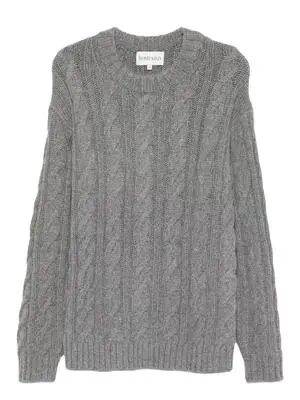 Eric Bompard Cable-knit Crew-neck Sweater - Grey