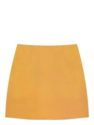 Isolda A-line Skirt With Pockets - Yellow