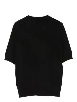 Liu Jo Logo-patch Short-sleeve Sweater - Black