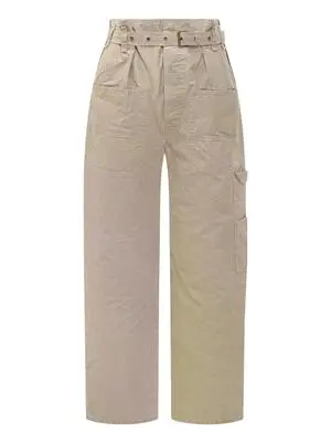 MARANT ETOILE Belted Pocket Trousers - Neutrals