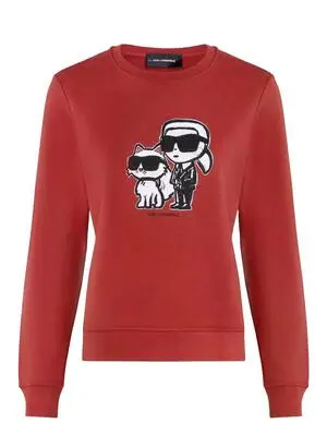 Karl Lagerfeld Sketch-print Sweater - Red