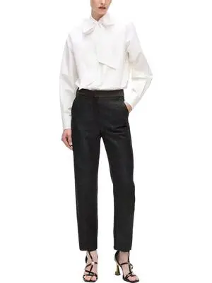 Karl Lagerfeld Textured Tailored Trousers - Black