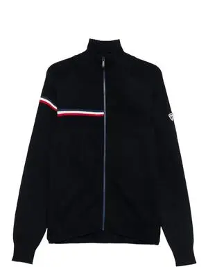 Rossignol Stripe-detail Zip-front Sweater - Blue