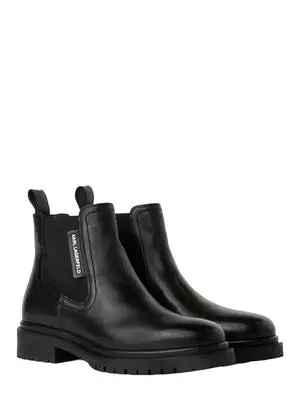 Karl Lagerfeld Elastic-gore Chelsea Boots - Black