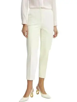 BOSS Pleated Front Trousers - White