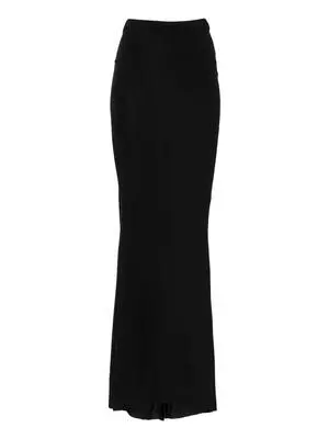 Amen Elasticated Waistband Maxi Skirt - Black