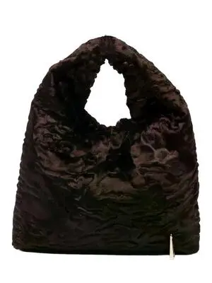 LA MILANESA Textured Tote Bag - Brown