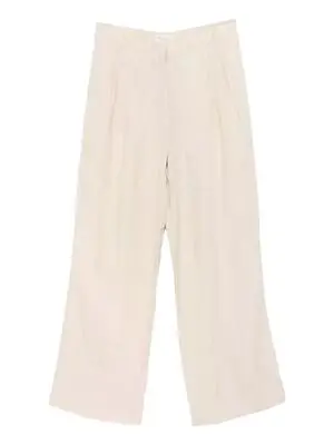 Marc O'polo Pleated Linen Trousers - Neutrals
