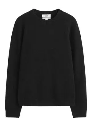 Cos Cashmere Crew-Neck Sweater Black