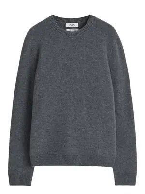 Cos Cashmere Crew-neck Sweater - Dark Grey