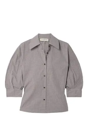 KALLMEYER Colette Cropped Gingham Cotton-poplin Shirt - Multi