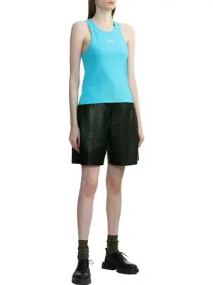 MSGM Logo-embroidered Tank Top - Blue