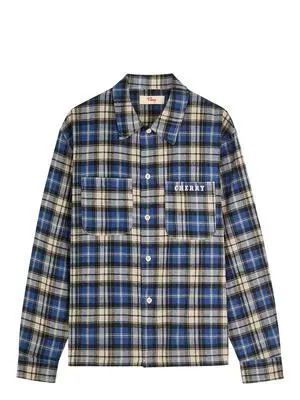 CHERRY LOS ANGELES Logo-embroidered Checked Flannel Shirt - Multicoloured 1