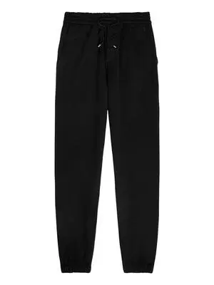 Saint Laurent Logo-embroidered Cotton Sweatpants - Admiral