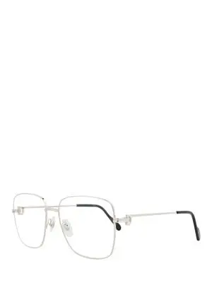 CARTIER Square-frame Metal Optical Frames - Silver Silver Transparent (ct0253o/30009020/001)