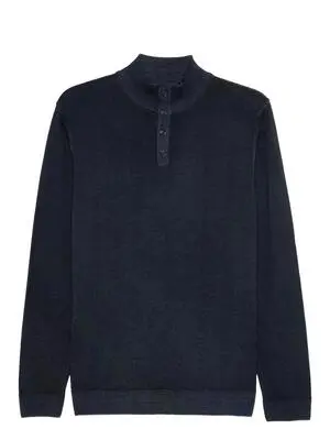 DANIELE FIESOLI Henley Button Polo Shirt - Blue