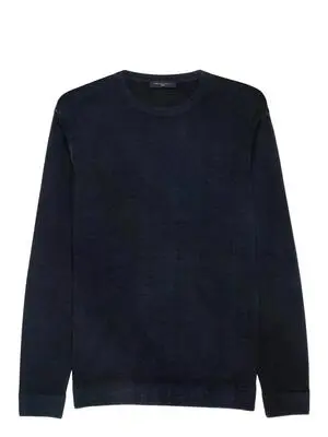 DANIELE FIESOLI Crew-neck Wool Sweater - Blue