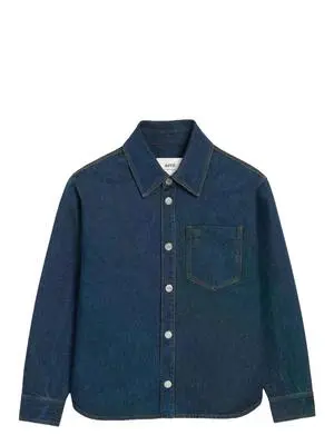 Ami De Coeur Cotton Overshirt - Blue