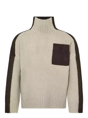 JW Anderson Panelled High-neck Sweater - Neutrals