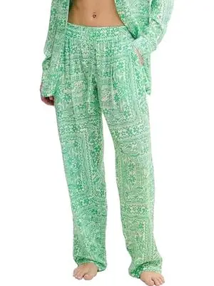 Melissa Odabash Patterned Drawstring-waistband Trousers - Green