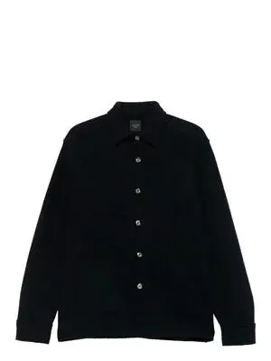 XACUS Wool Patch-pocket Shirt - Blue
