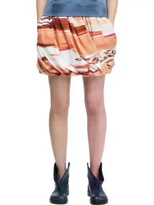JW Anderson Abstract-print Balloon Skirt - White