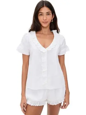 POSSE POSSE Ezra Cotton Eyelet Blouse