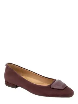 Gentle Souls Hannette Ballet Flat Burgundy Suede