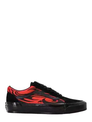 VANS Flame-embellished Low-top Sneakers - Black